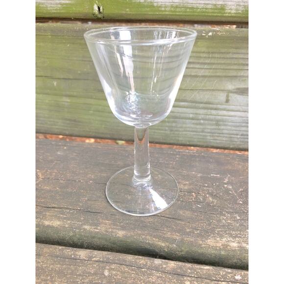 unknown | Dining | Vintage Sherry Clear Glass Smaller Wine Stem Drinks ...